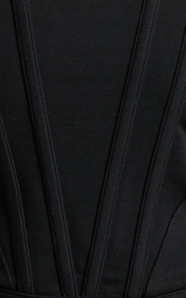 Pellar Top - Square Neck Corset Top in Black