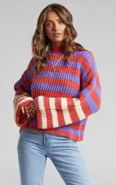 Shaneece Striped Jumper in Multi | Showpo UK